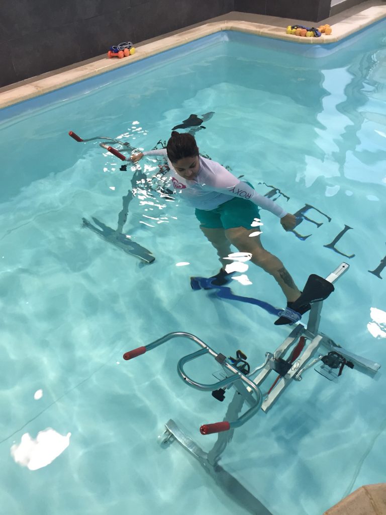 Aquabiking at L'Atelier Aquafitness